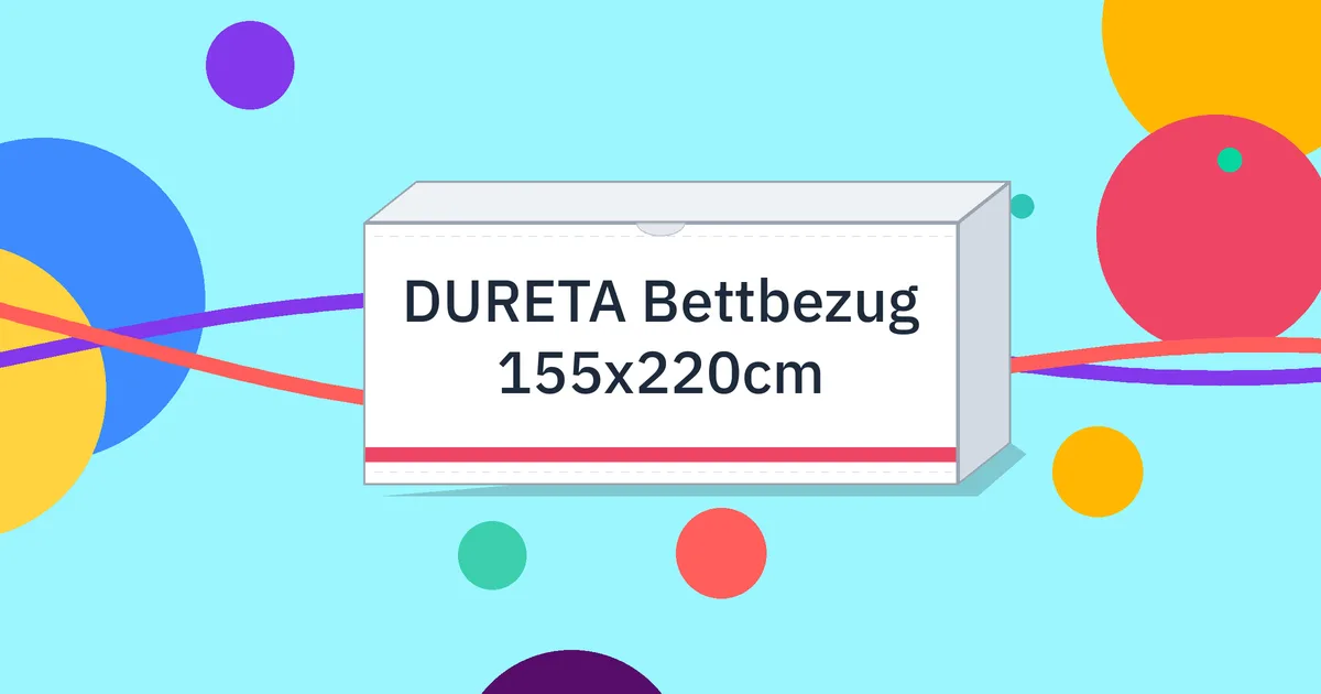 Symbolbild: Packung mit der Aufschrift DURETA Bettbezug 155x220cm (PZN 01855979) – Verfügbarkeit und Bezug in Apotheken in Frankfurt am Main