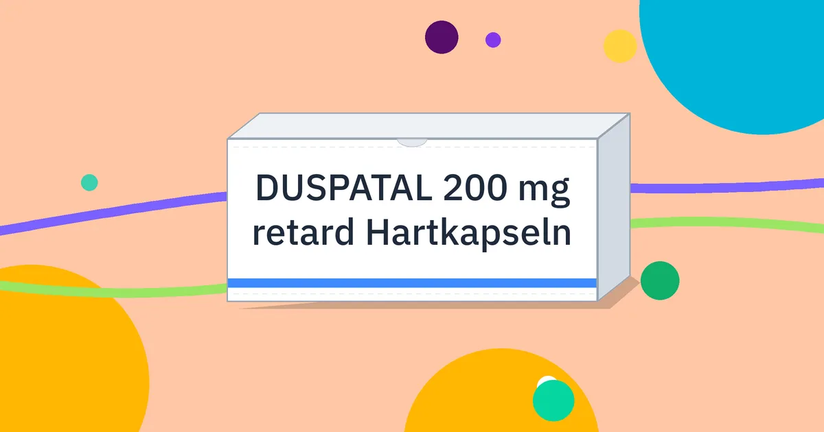 Symbolbild: Packung mit der Aufschrift DUSPATAL 200 mg retard Hartkapseln (PZN 16811083) – Verfügbarkeit und Bezug in Apotheken in Frankfurt am Main