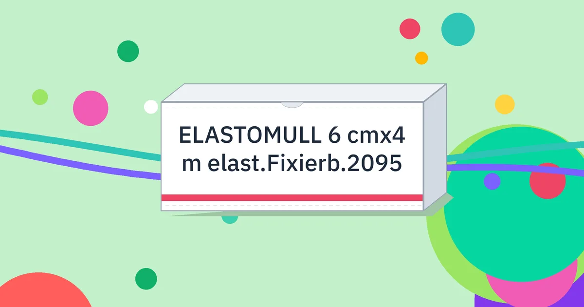 Symbolbild: Packung mit der Aufschrift ELASTOMULL 6 cmx4 m elast.Fixierb.2095 (PZN 19347404) – Verfügbarkeit und Bezug in Apotheken in Frankfurt am Main
