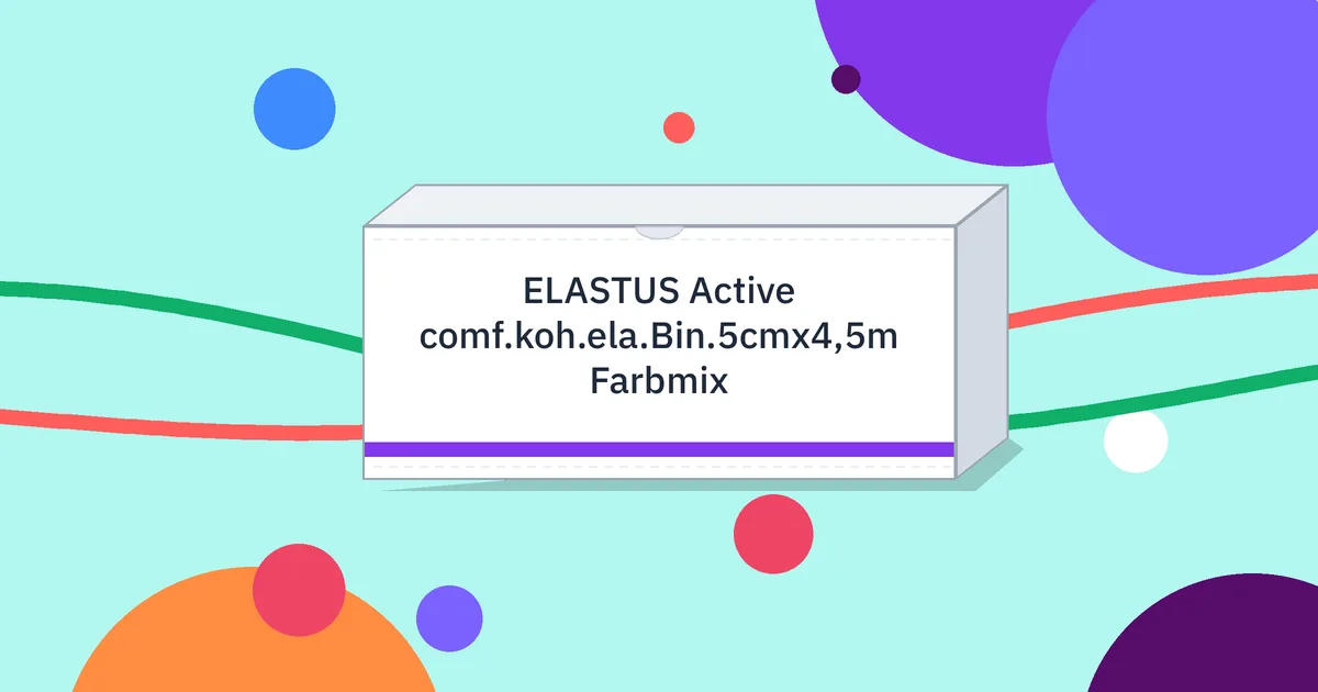 Symbolbild: Packung mit der Aufschrift ELASTUS Active comf.koh.ela.Bin.5cmx4,5m Farbmix (PZN 18489355) – Verfügbarkeit und Bezug in Apotheken in Frankfurt am Main