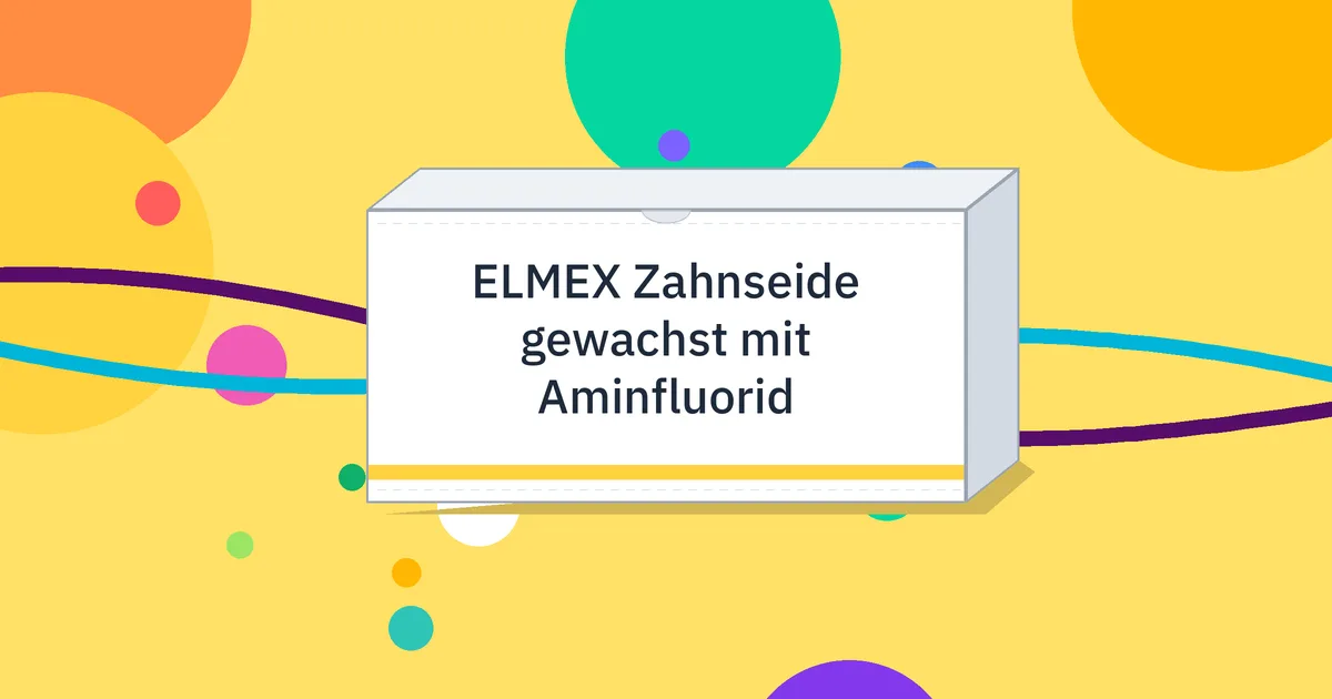 Symbolbild: Packung mit der Aufschrift ELMEX Zahnseide gewachst mit Aminfluorid (PZN 04123484) – Verfügbarkeit und Bezug in Apotheken in Frankfurt am Main