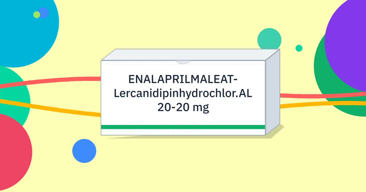 Symbolbild: Packung mit der Aufschrift ENALAPRILMALEAT-Lercanidipinhydrochlor.AL 20-20 mg (PZN 16206399) – Verfügbarkeit und Bezug in Apotheken in Frankfurt am Main