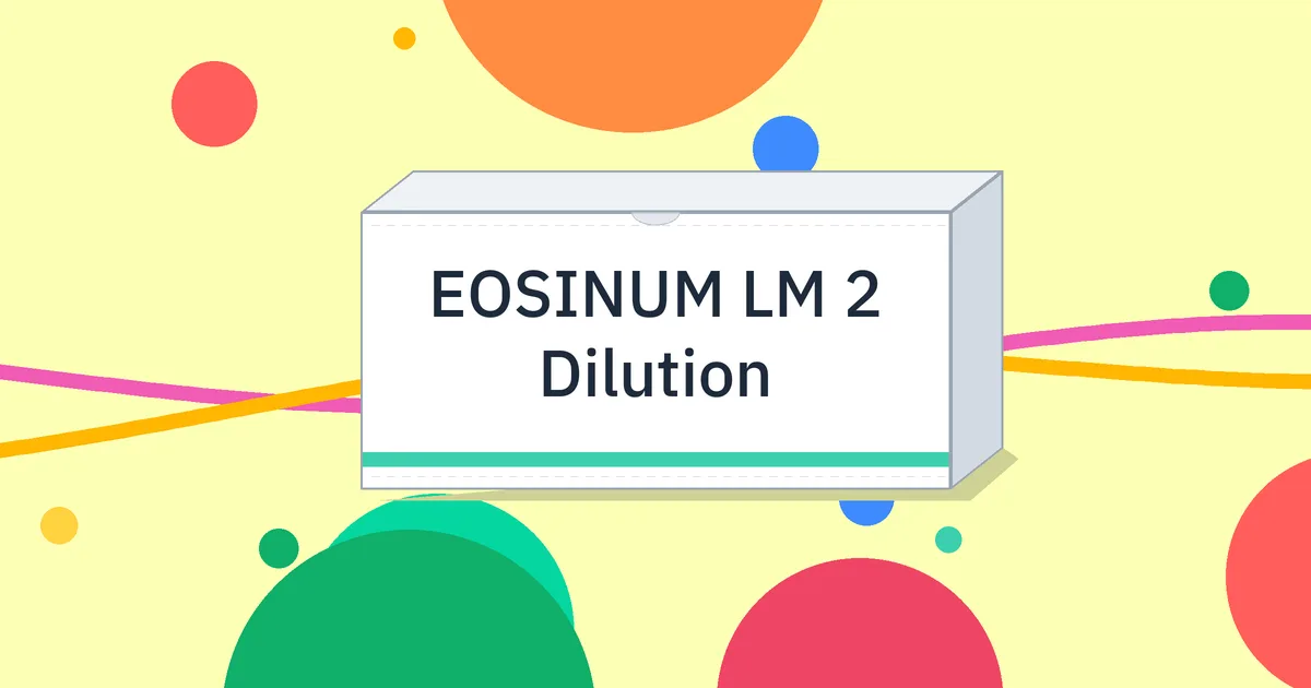 Symbolbild: Packung mit der Aufschrift EOSINUM LM 2 Dilution (PZN 16704482) – Verfügbarkeit und Bezug in Apotheken in Frankfurt am Main