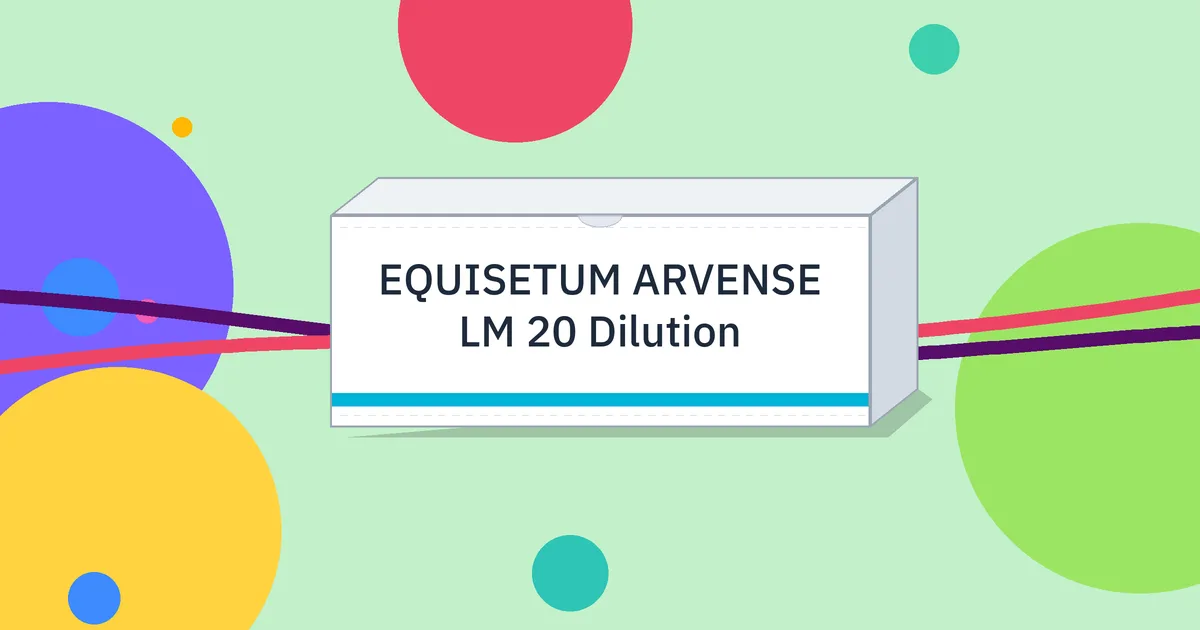 Symbolbild: Packung mit der Aufschrift EQUISETUM ARVENSE LM 20 Dilution (PZN 13473125) – Verfügbarkeit und Bezug in Apotheken in Frankfurt am Main