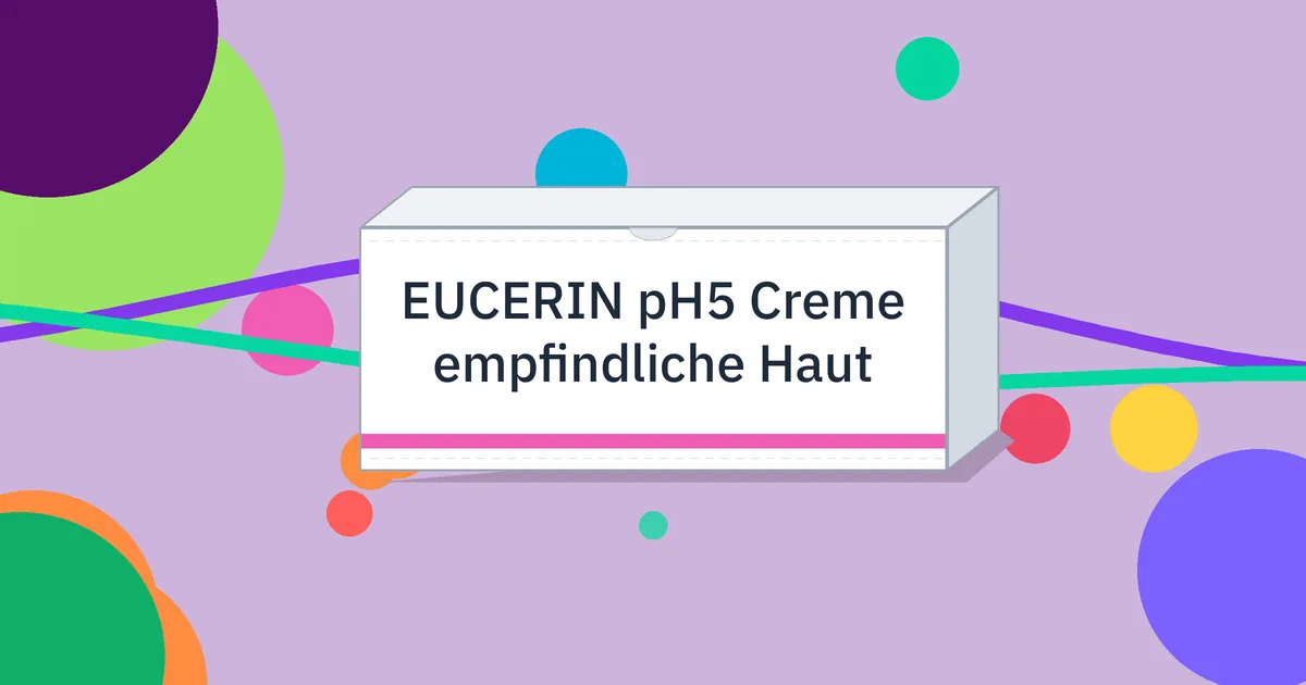 Symbolbild: Packung mit der Aufschrift EUCERIN pH5 Creme empfindliche Haut (PZN 13889073) – Verfügbarkeit und Bezug in Apotheken in Frankfurt am Main