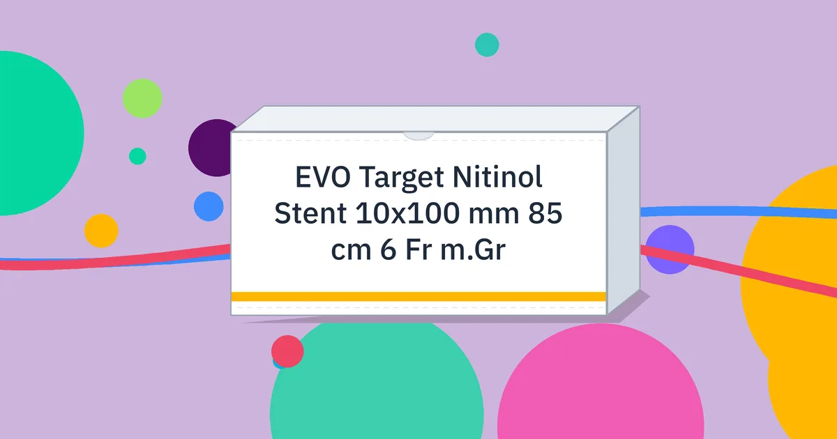Symbolbild: Packung mit der Aufschrift EVO Target Nitinol Stent 10x100 mm 85 cm 6 Fr m.Gr (PZN 00101882) – Verfügbarkeit und Bezug in Apotheken in Frankfurt am Main