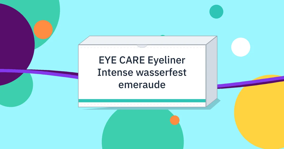 Symbolbild: Packung mit der Aufschrift EYE CARE Eyeliner Intense wasserfest emeraude (PZN 20582659) – Verfügbarkeit und Bezug in Apotheken in Frankfurt am Main