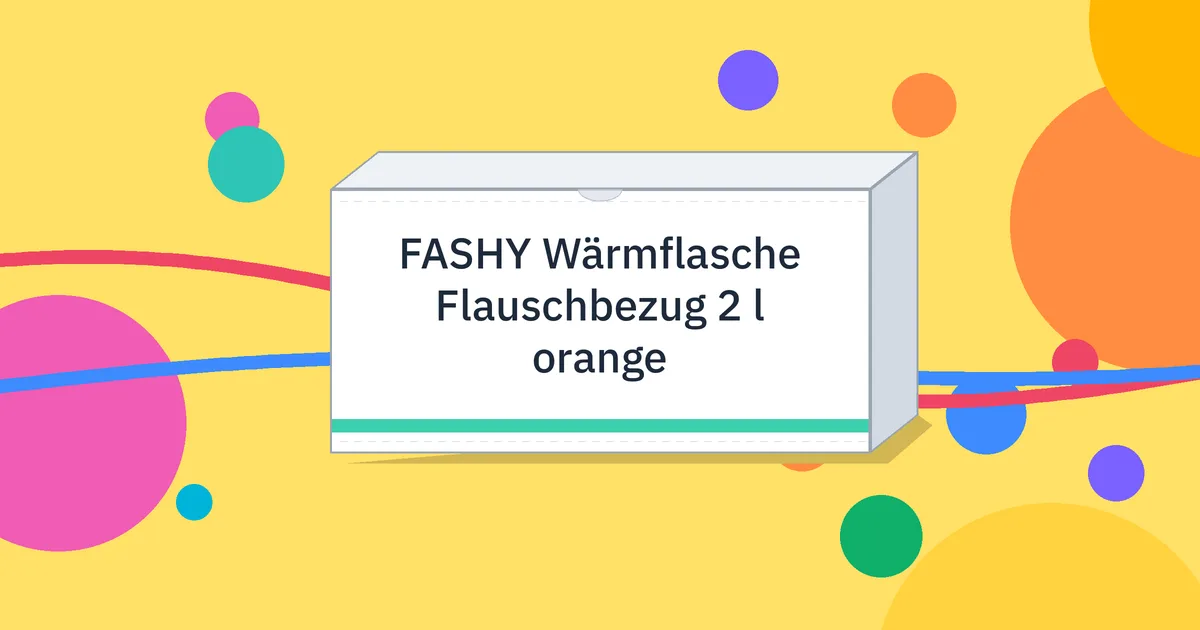 Symbolbild: Packung mit der Aufschrift FASHY Wärmflasche Flauschbezug 2 l orange (PZN 19137078) – Verfügbarkeit und Bezug in Apotheken in Frankfurt am Main