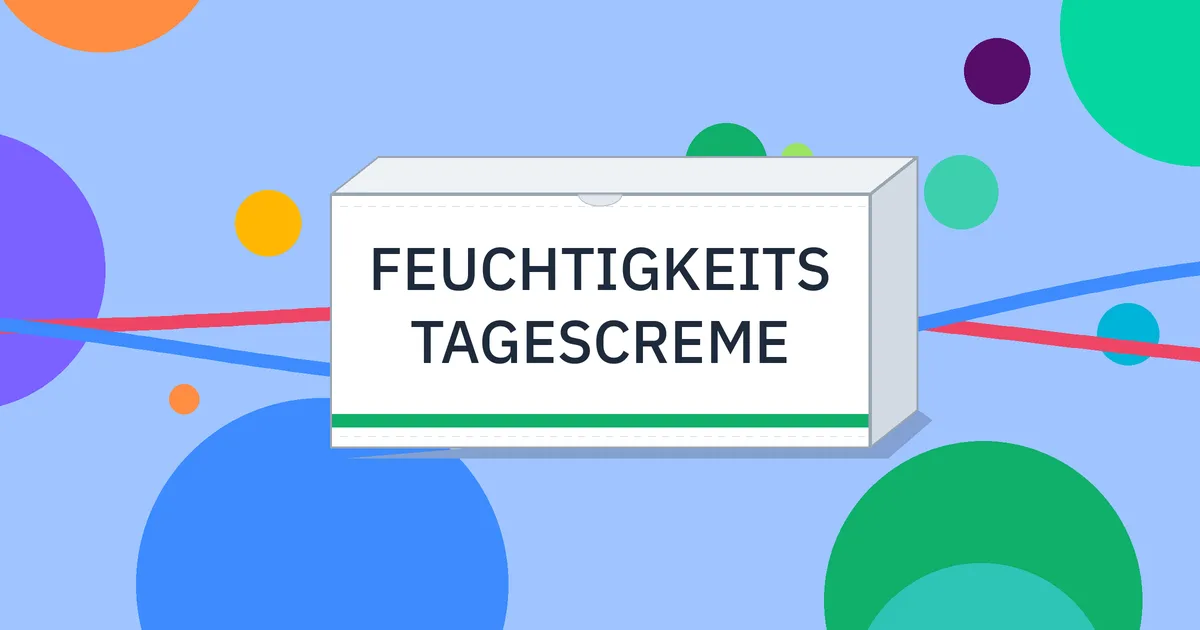 Symbolbild: Packung mit der Aufschrift FEUCHTIGKEITS TAGESCREME (PZN 04381134) – Verfügbarkeit und Bezug in Apotheken in Frankfurt am Main