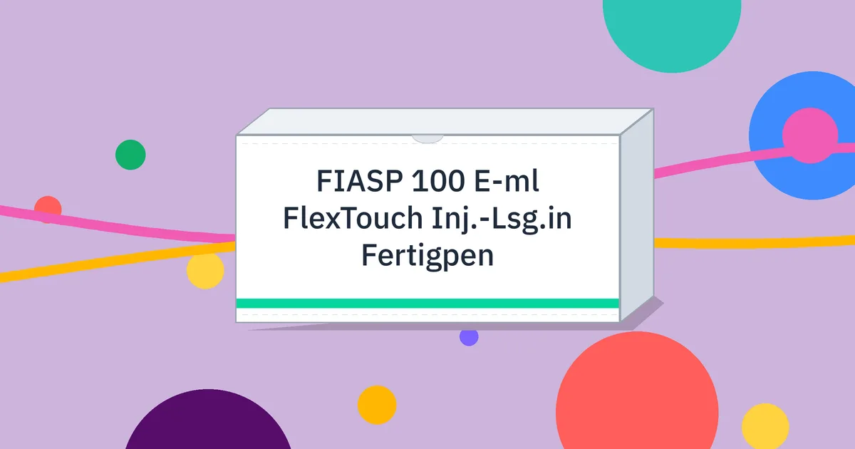 Symbolbild: Packung mit der Aufschrift FIASP 100 E-ml FlexTouch Inj.-Lsg.in Fertigpen (PZN 18197865) – Verfügbarkeit und Bezug in Apotheken in Frankfurt am Main