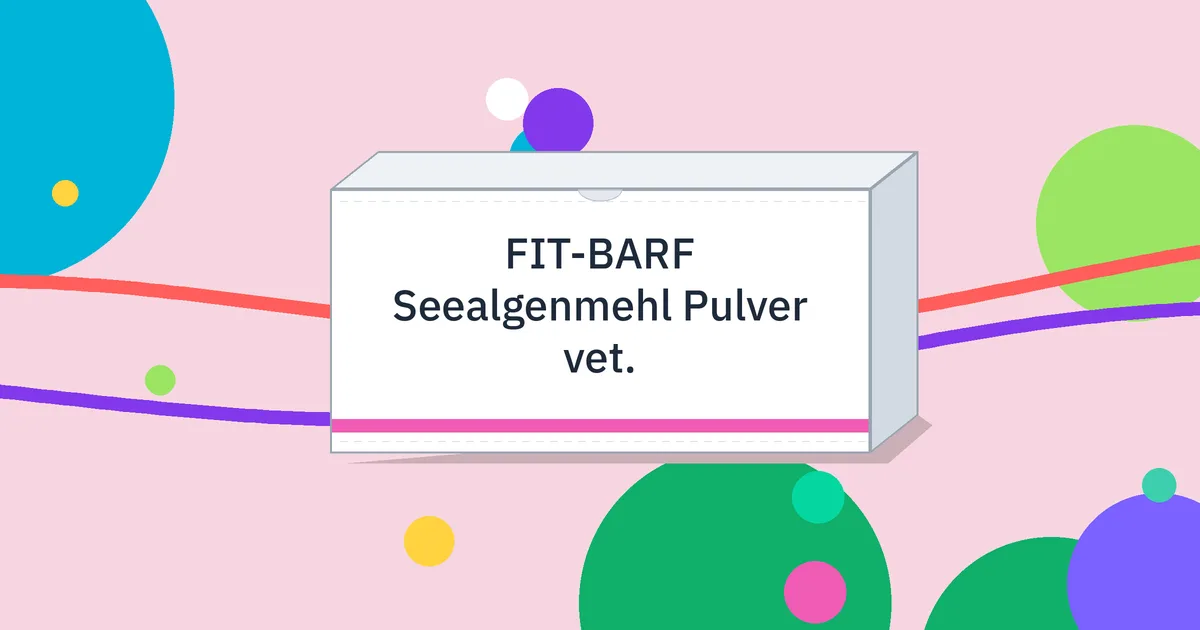 Symbolbild: Packung mit der Aufschrift FIT-BARF Seealgenmehl Pulver vet. (PZN 17621002) – Verfügbarkeit und Bezug in Apotheken in Frankfurt am Main