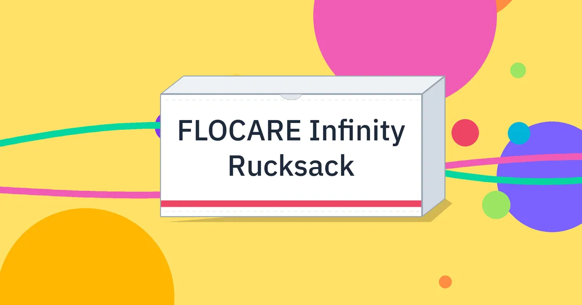 Symbolbild: Packung mit der Aufschrift FLOCARE Infinity Rucksack (PZN 01125324) – Verfügbarkeit und Bezug in Apotheken in Frankfurt am Main