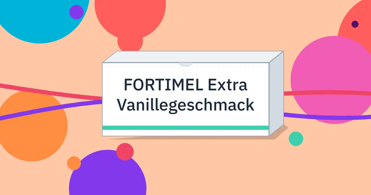 Symbolbild: Packung mit der Aufschrift FORTIMEL Extra Vanillegeschmack (PZN 00723537) – Verfügbarkeit und Bezug in Apotheken in Frankfurt am Main