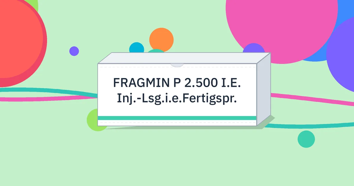 Symbolbild: Packung mit der Aufschrift FRAGMIN P 2.500 I.E. Inj.-Lsg.i.e.Fertigspr. (PZN 16628545) – Verfügbarkeit und Bezug in Apotheken in Frankfurt am Main
