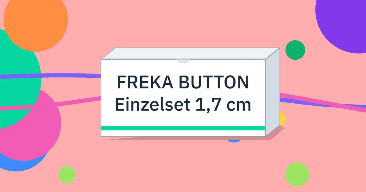 Symbolbild: Packung mit der Aufschrift FREKA BUTTON Einzelset 1,7 cm (PZN 00252888) – Verfügbarkeit und Bezug in Apotheken in Frankfurt am Main