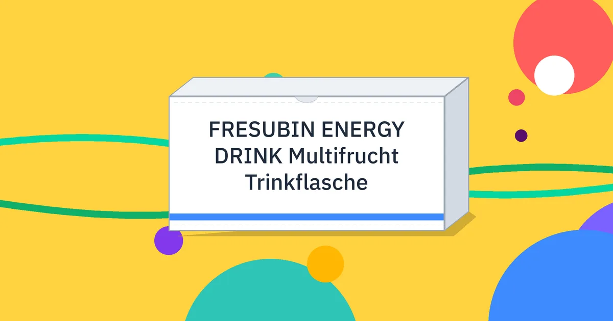 Symbolbild: Packung mit der Aufschrift FRESUBIN ENERGY DRINK Multifrucht Trinkflasche (PZN 03692719) – Verfügbarkeit und Bezug in Apotheken in Frankfurt am Main