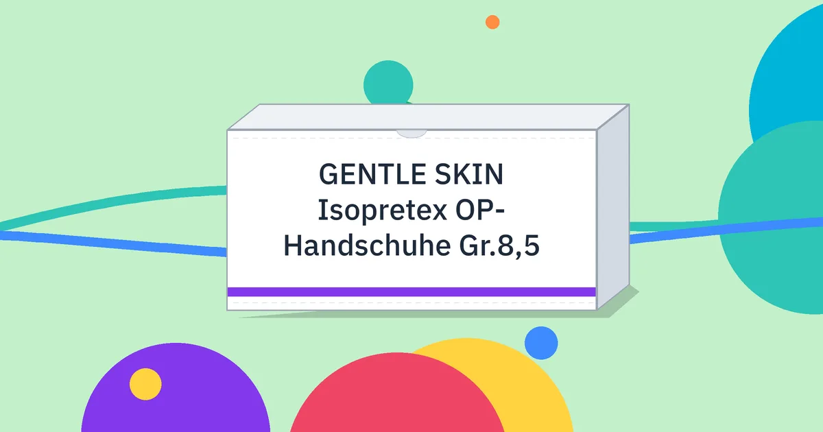 Symbolbild: Packung mit der Aufschrift GENTLE SKIN Isopretex OP-Handschuhe Gr.8,5 (PZN 11190920) – Verfügbarkeit und Bezug in Apotheken in Frankfurt am Main