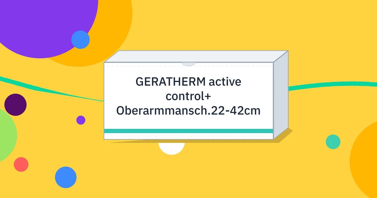 Symbolbild: Packung mit der Aufschrift GERATHERM active control+ Oberarmmansch.22-42cm (PZN 11727509) – Verfügbarkeit und Bezug in Apotheken in Frankfurt am Main