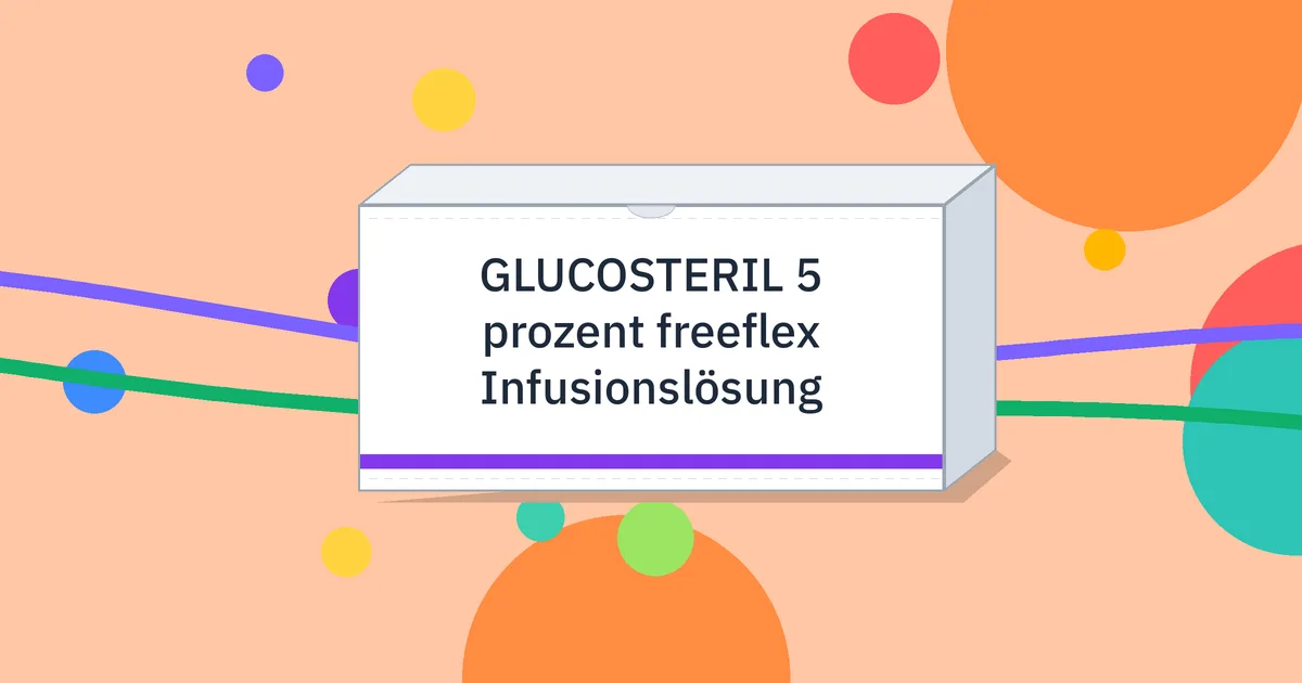 Symbolbild: Packung mit der Aufschrift GLUCOSTERIL 5 prozent freeflex Infusionslösung (PZN 04946547) – Verfügbarkeit und Bezug in Apotheken in Frankfurt am Main