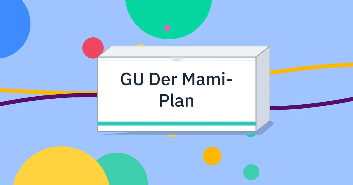 Symbolbild: Packung mit der Aufschrift GU Der Mami-Plan (PZN 20844237) – Verfügbarkeit und Bezug in Apotheken in Frankfurt am Main