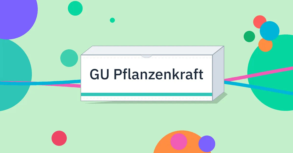 Symbolbild: Packung mit der Aufschrift GU Pflanzenkraft (PZN 19991571) – Verfügbarkeit und Bezug in Apotheken in Frankfurt am Main