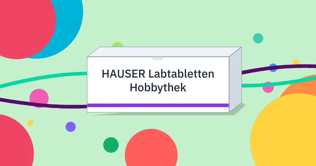 Symbolbild: Packung mit der Aufschrift HAUSER Labtabletten Hobbythek (PZN 02333378) – Verfügbarkeit und Bezug in Apotheken in Frankfurt am Main