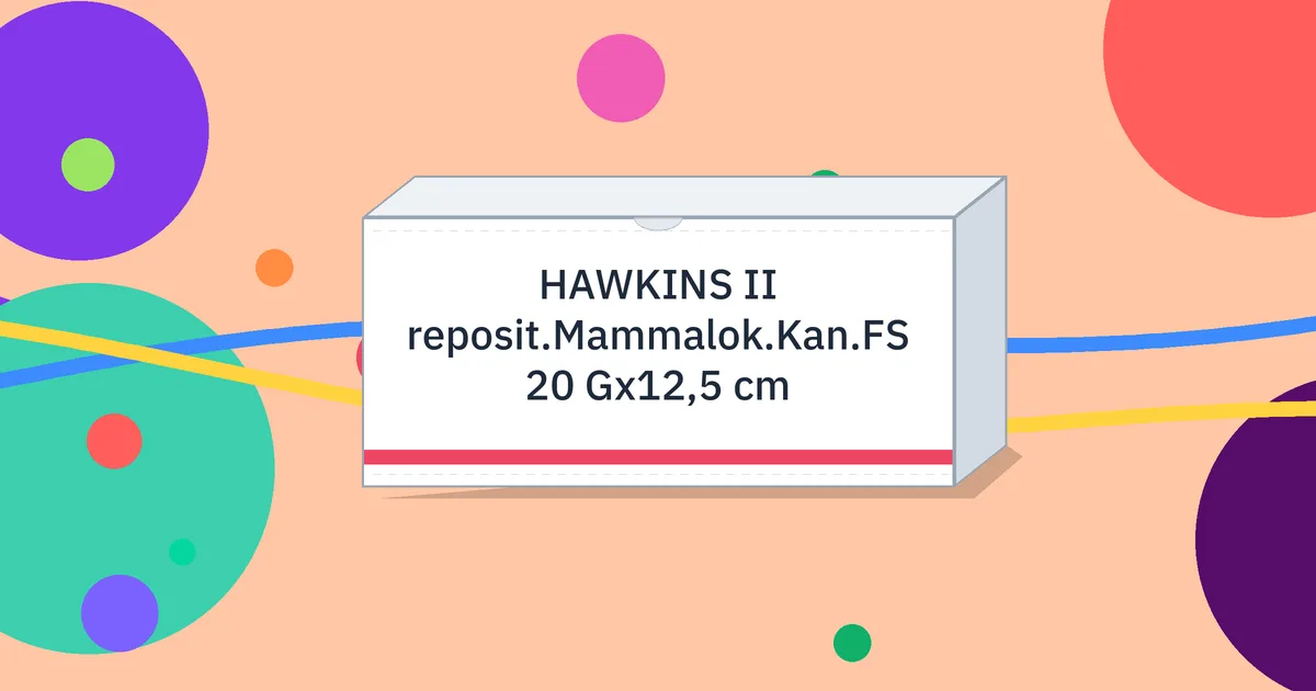Symbolbild: Packung mit der Aufschrift HAWKINS II reposit.Mammalok.Kan.FS 20 Gx12,5 cm (PZN 04501897) – Verfügbarkeit und Bezug in Apotheken in Frankfurt am Main