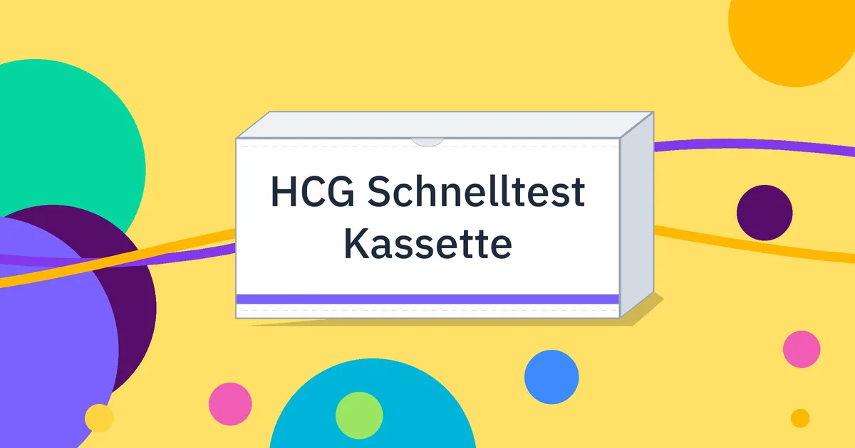 Symbolbild: Packung mit der Aufschrift HCG Schnelltest Kassette (PZN 01139119) – Verfügbarkeit und Bezug in Apotheken in Frankfurt am Main