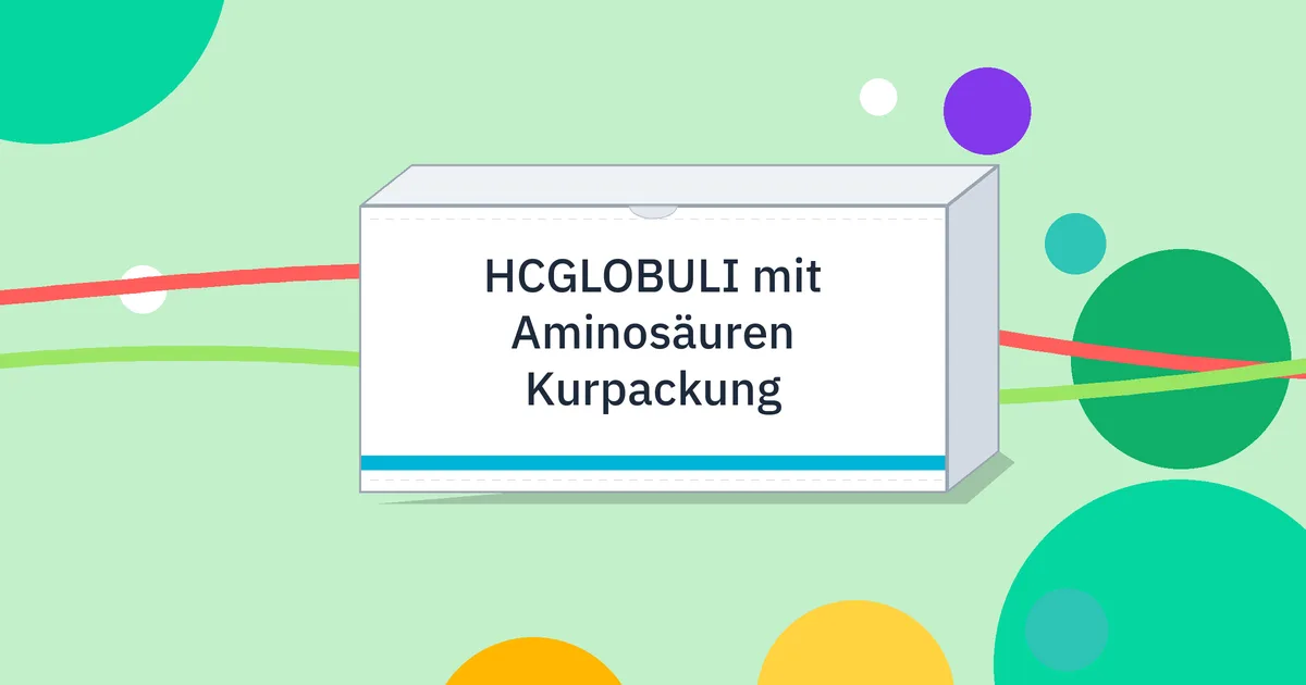 Symbolbild: Packung mit der Aufschrift HCGLOBULI mit Aminosäuren Kurpackung (PZN 15389162) – Verfügbarkeit und Bezug in Apotheken in Frankfurt am Main