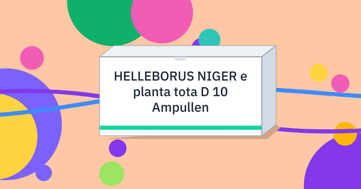 Symbolbild: Packung mit der Aufschrift HELLEBORUS NIGER e planta tota D 10 Ampullen (PZN 09301140) – Verfügbarkeit und Bezug in Apotheken in Frankfurt am Main