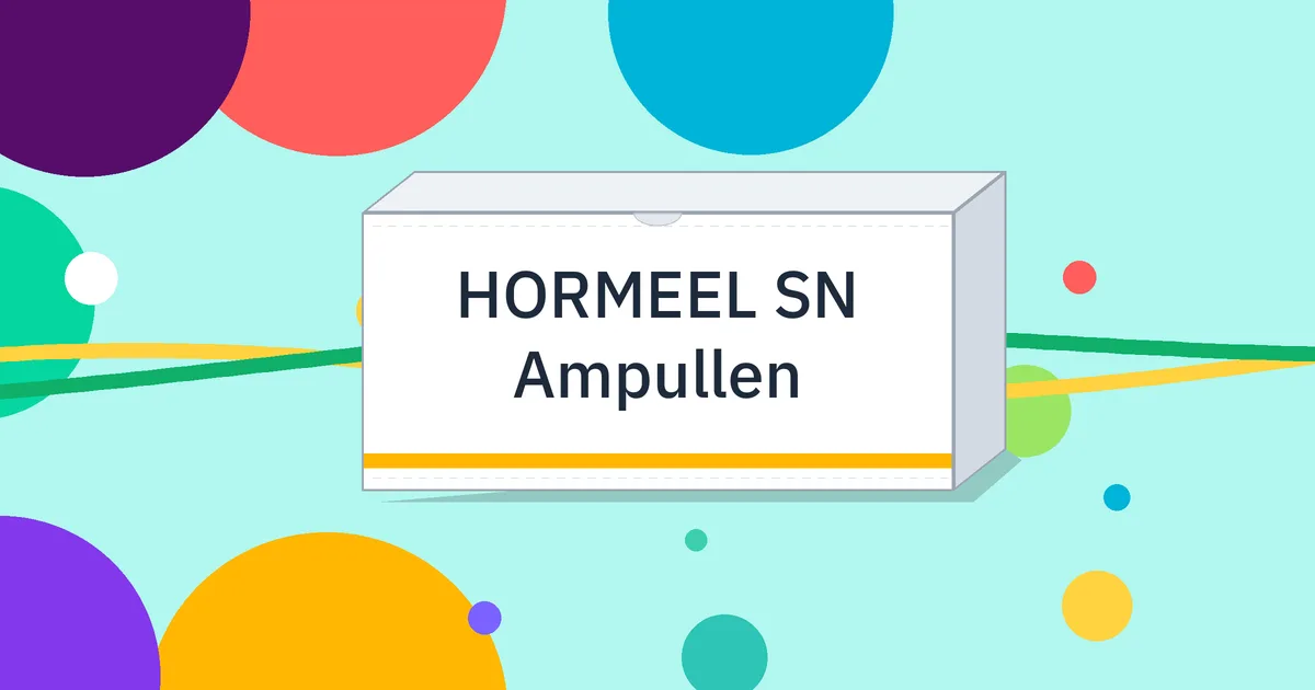 Symbolbild: Packung mit der Aufschrift HORMEEL SN Ampullen (PZN 01675993) – Verfügbarkeit und Bezug in Apotheken in Frankfurt am Main