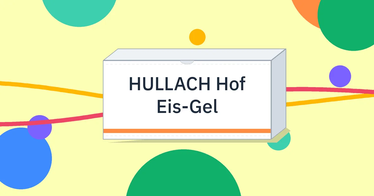 Symbolbild: Packung mit der Aufschrift HULLACH Hof Eis-Gel (PZN 17272464) – Verfügbarkeit und Bezug in Apotheken in Frankfurt am Main