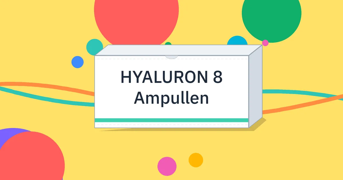 Symbolbild: Packung mit der Aufschrift HYALURON 8 Ampullen (PZN 17230767) – Verfügbarkeit und Bezug in Apotheken in Frankfurt am Main