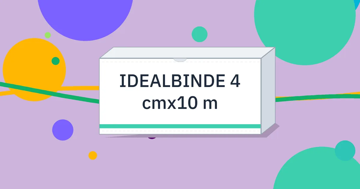 Symbolbild: Packung mit der Aufschrift IDEALBINDE 4 cmx10 m (PZN 09060794) – Verfügbarkeit und Bezug in Apotheken in Frankfurt am Main
