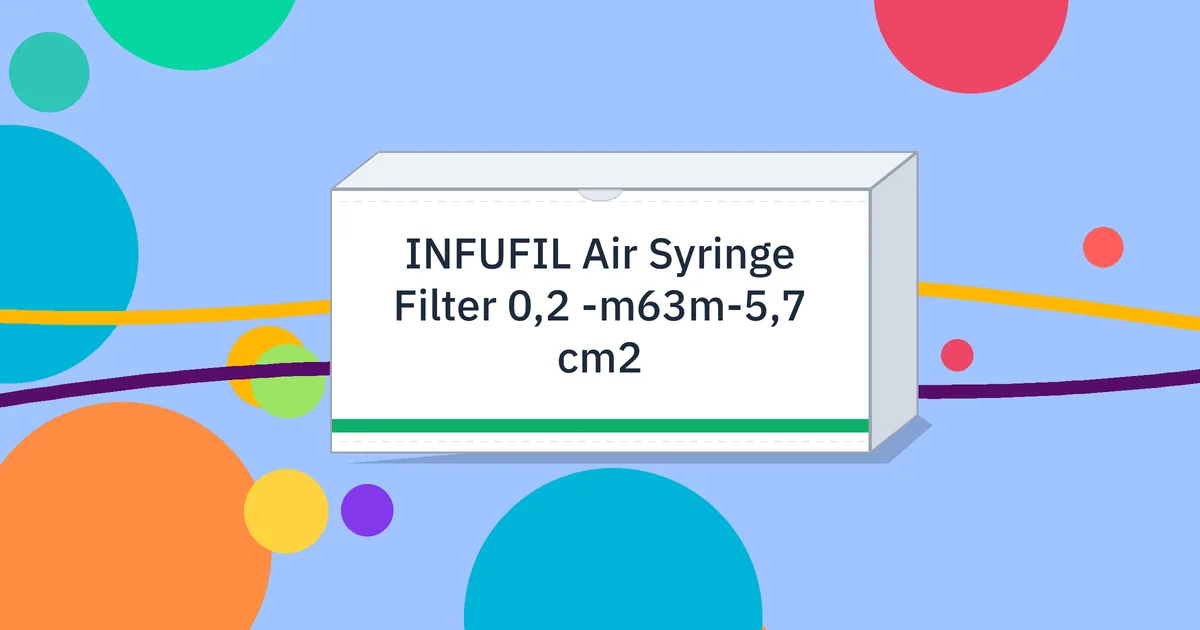 Symbolbild: Packung mit der Aufschrift INFUFIL Air Syringe Filter 0,2 -m63m-5,7 cm2 (PZN 20182055) – Verfügbarkeit und Bezug in Apotheken in Frankfurt am Main