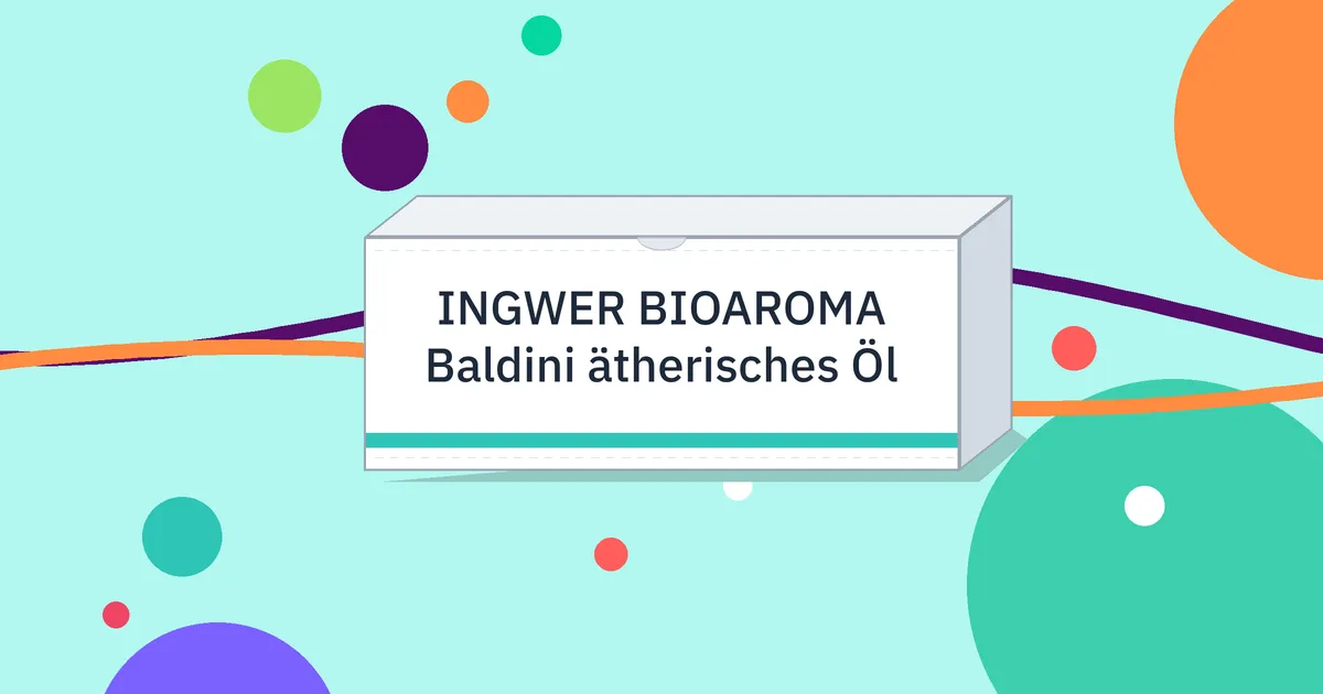 Symbolbild: Packung mit der Aufschrift INGWER BIOAROMA Baldini ätherisches Öl (PZN 09538913) – Verfügbarkeit und Bezug in Apotheken in Frankfurt am Main