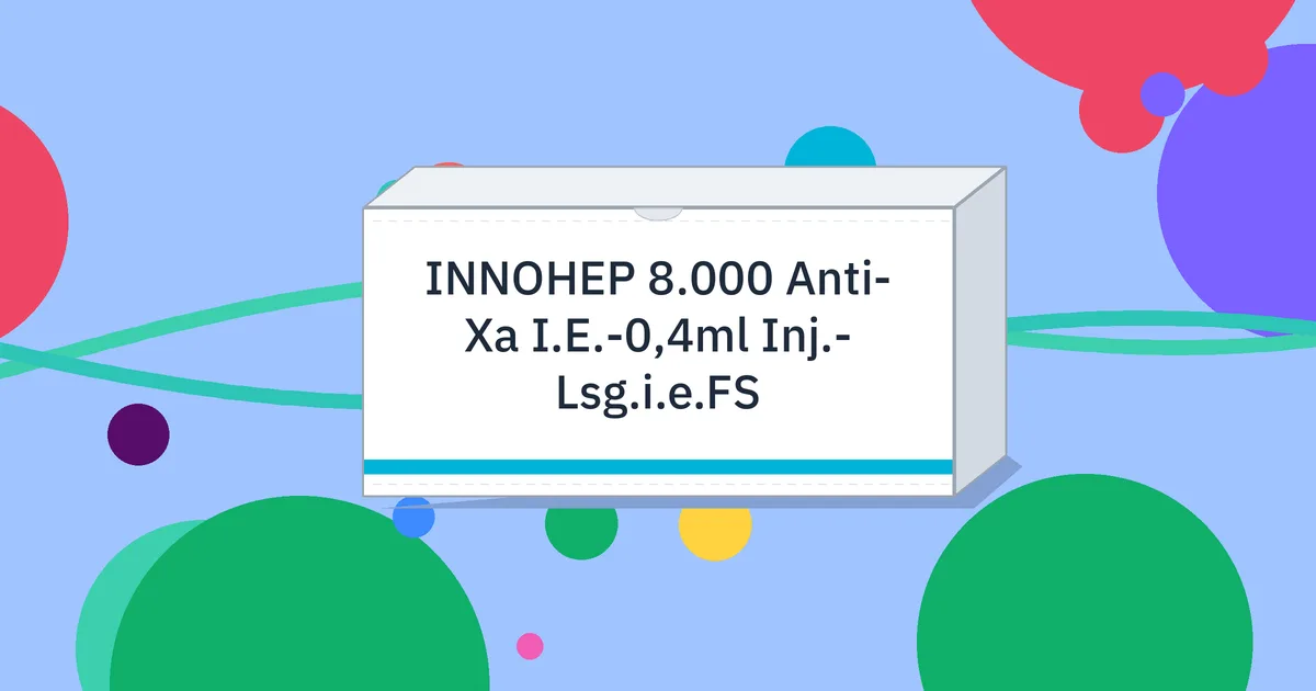Symbolbild: Packung mit der Aufschrift INNOHEP 8.000 Anti-Xa I.E.-0,4ml Inj.-Lsg.i.e.FS (PZN 14022815) – Verfügbarkeit und Bezug in Apotheken in Frankfurt am Main