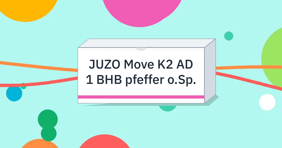 Symbolbild: Packung mit der Aufschrift JUZO Move K2 AD 1 BHB pfeffer o.Sp. (PZN 16341594) – Verfügbarkeit und Bezug in Apotheken in Frankfurt am Main