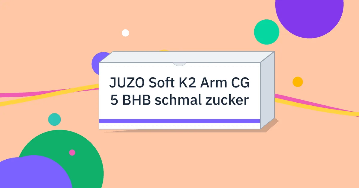Symbolbild: Packung mit der Aufschrift JUZO Soft K2 Arm CG 5 BHB schmal zucker (PZN 15511203) – Verfügbarkeit und Bezug in Apotheken in Frankfurt am Main