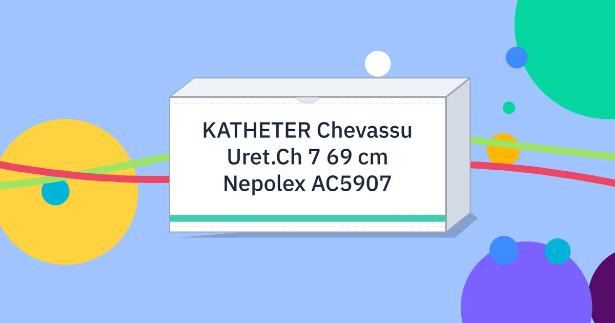 Symbolbild: Packung mit der Aufschrift KATHETER Chevassu Uret.Ch 7 69 cm Nepolex AC5907 (PZN 00154051) – Verfügbarkeit und Bezug in Apotheken in Frankfurt am Main