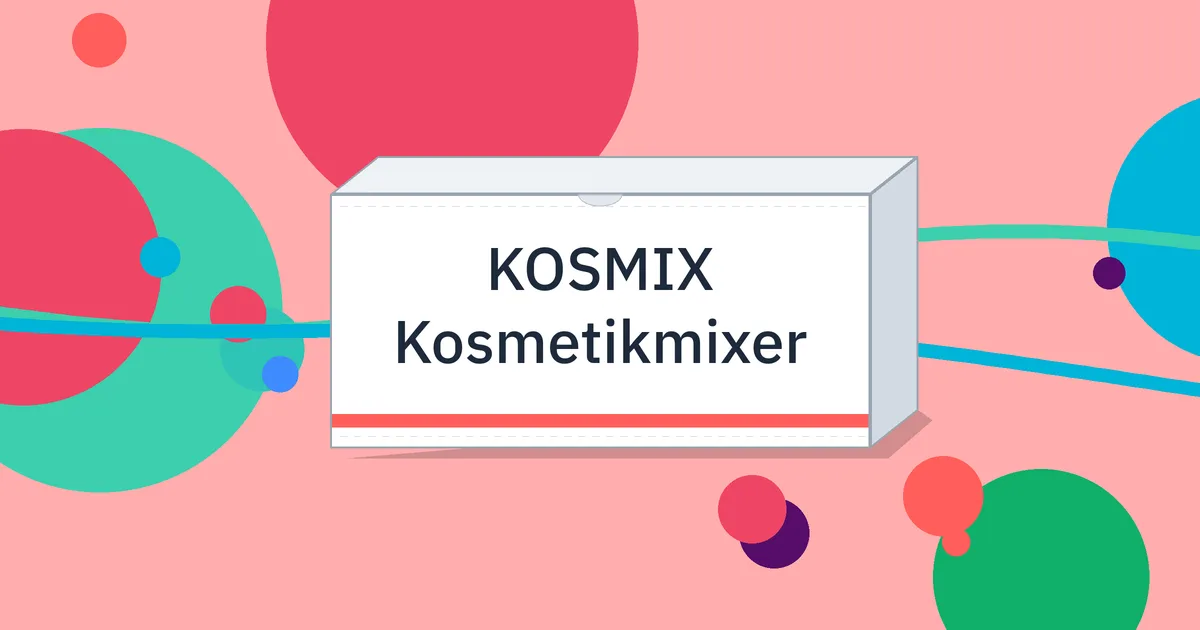 Symbolbild: Packung mit der Aufschrift KOSMIX Kosmetikmixer (PZN 15379301) – Verfügbarkeit und Bezug in Apotheken in Frankfurt am Main