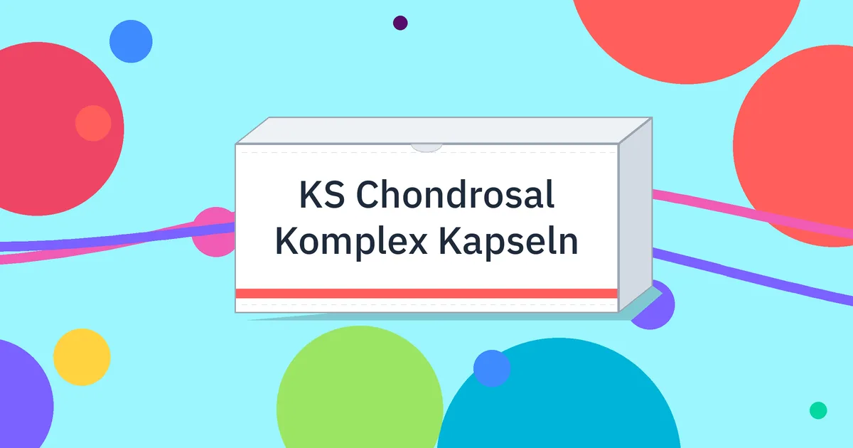 Symbolbild: Packung mit der Aufschrift KS Chondrosal Komplex Kapseln (PZN 20583587) – Verfügbarkeit und Bezug in Apotheken in Frankfurt am Main