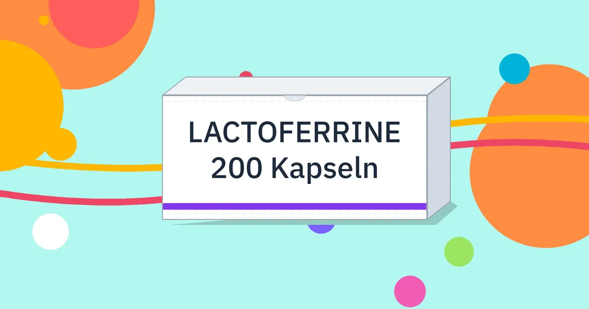 Symbolbild: Packung mit der Aufschrift LACTOFERRINE 200 Kapseln (PZN 18377892) – Verfügbarkeit und Bezug in Apotheken in Frankfurt am Main