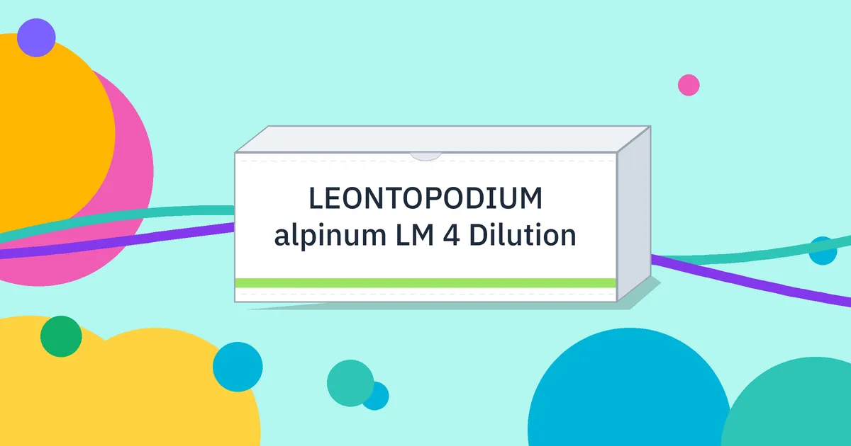 Symbolbild: Packung mit der Aufschrift LEONTOPODIUM alpinum LM 4 Dilution (PZN 13525336) – Verfügbarkeit und Bezug in Apotheken in Frankfurt am Main