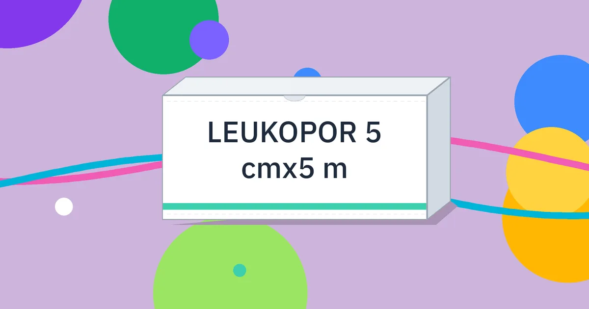 Symbolbild: Packung mit der Aufschrift LEUKOPOR 5 cmx5 m (PZN 19884869) – Verfügbarkeit und Bezug in Apotheken in Frankfurt am Main