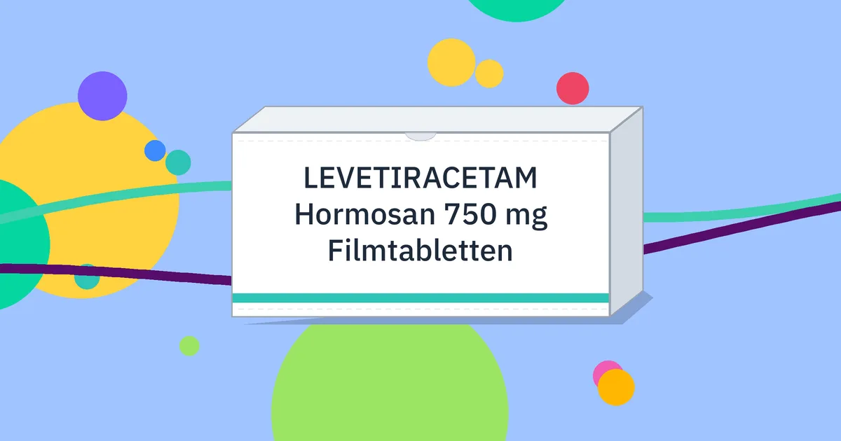 Symbolbild: Packung mit der Aufschrift LEVETIRACETAM Hormosan 750 mg Filmtabletten (PZN 09234165) – Verfügbarkeit und Bezug in Apotheken in Frankfurt am Main