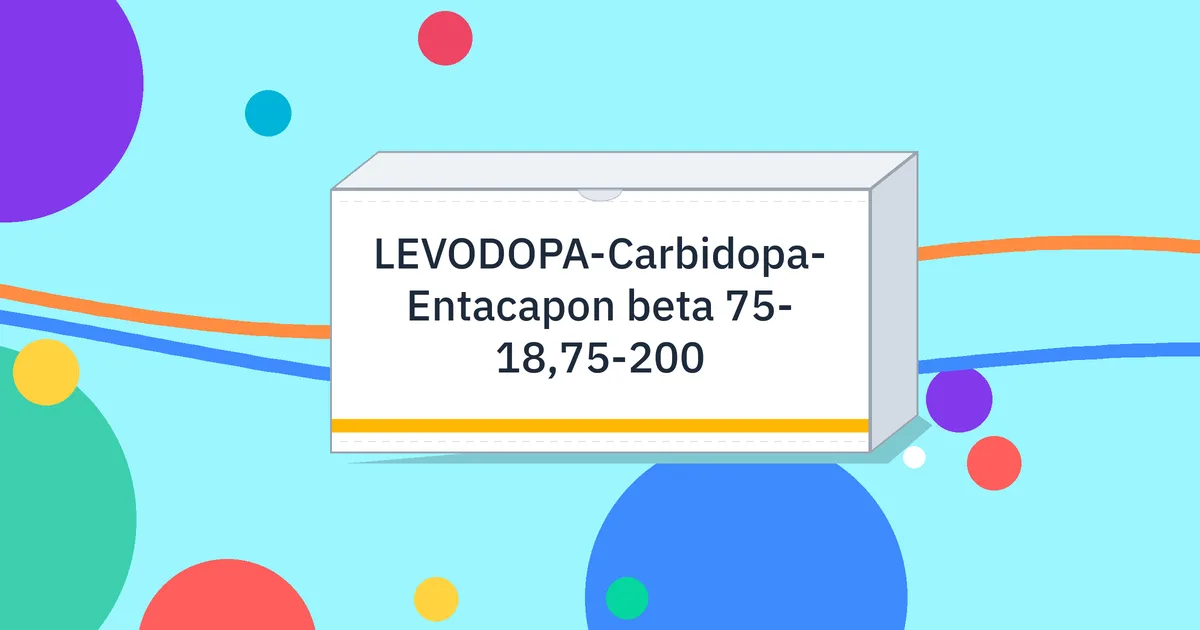 Symbolbild: Packung mit der Aufschrift LEVODOPA-Carbidopa-Entacapon beta 75-18,75-200 (PZN 10324235) – Verfügbarkeit und Bezug in Apotheken in Frankfurt am Main