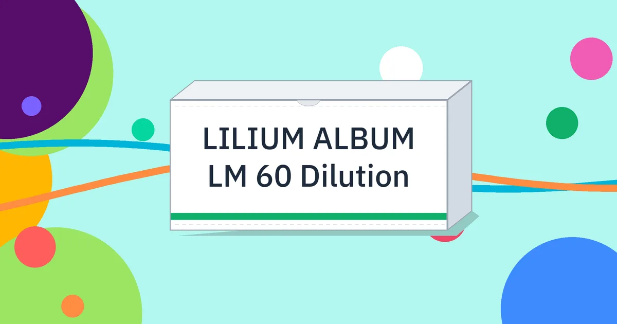 Symbolbild: Packung mit der Aufschrift LILIUM ALBUM LM 60 Dilution (PZN 12930916) – Verfügbarkeit und Bezug in Apotheken in Frankfurt am Main