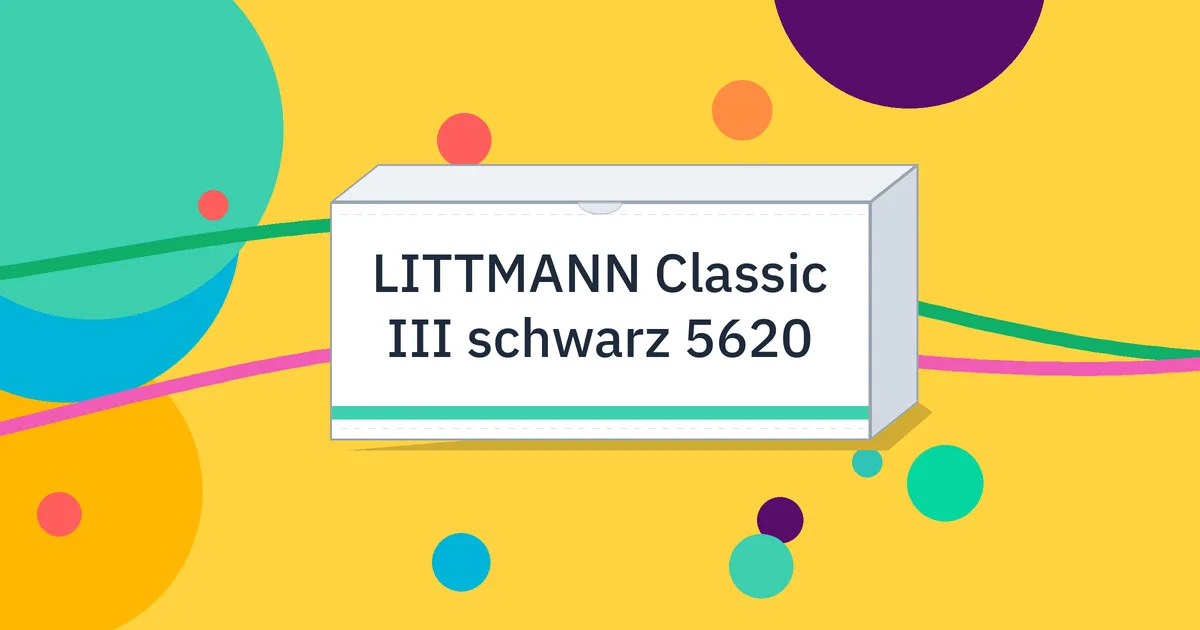 Symbolbild: Packung mit der Aufschrift LITTMANN Classic III schwarz 5620 (PZN 11114385) – Verfügbarkeit und Bezug in Apotheken in Frankfurt am Main