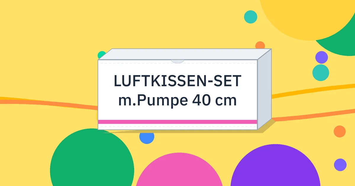 Symbolbild: Packung mit der Aufschrift LUFTKISSEN-SET m.Pumpe 40 cm (PZN 09212755) – Verfügbarkeit und Bezug in Apotheken in Frankfurt am Main